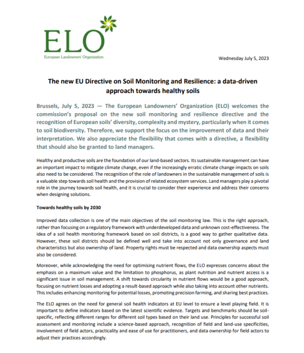 The new EU Directive on Soil Monitoring and Resilience: a data-driven ...